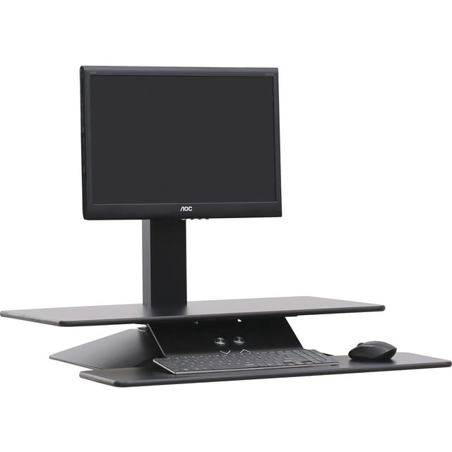 Lorell, LLR99548, Sit-to-Stand Electric Desk Riser, 1 Each, Black ...