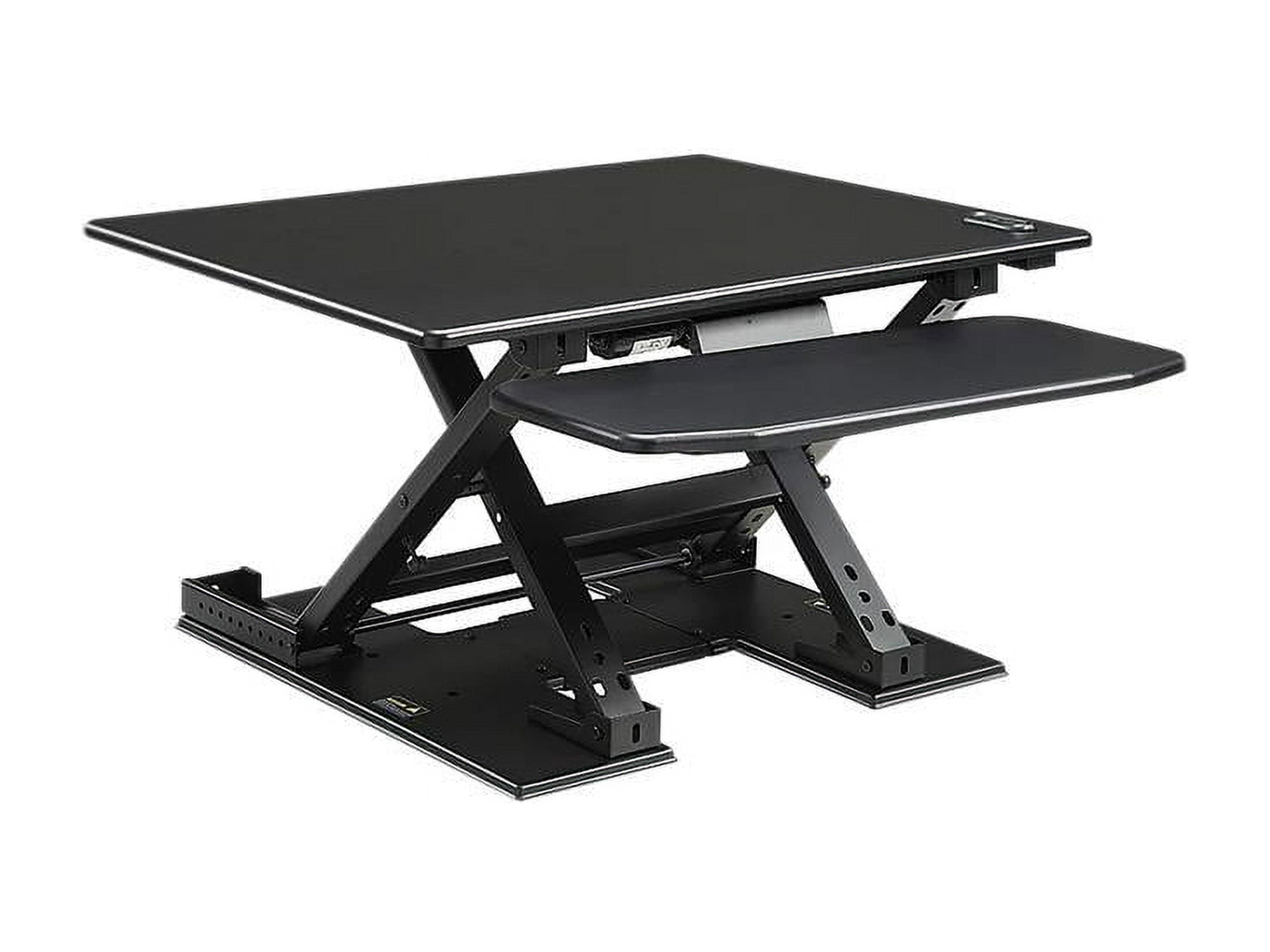 Lorell Adjustable Height Standing Computer Desk Riser, Electric, Black ...