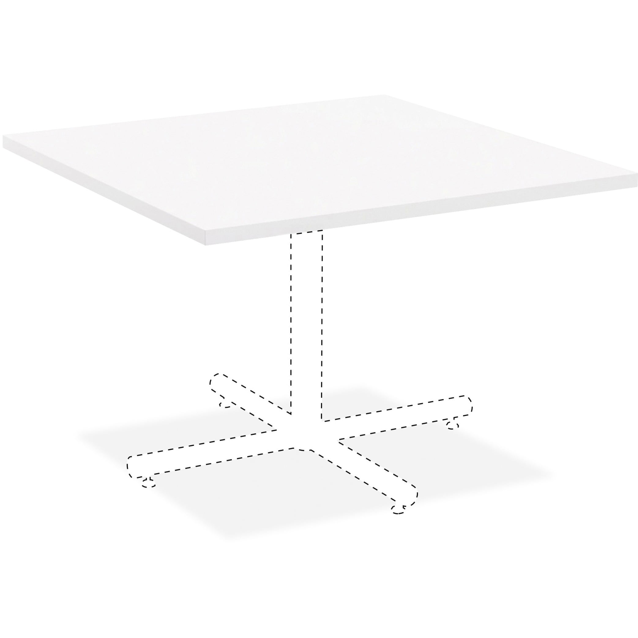 Lorell, LLR99859, Hospitality White Laminate Square Tabletop, 1 Each ...