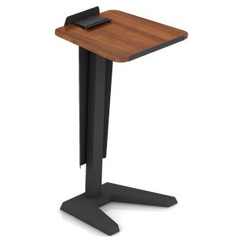 Lorell Lectern Walnut, Laminated Top - U-shaped Base - 45" Height x 23 ...
