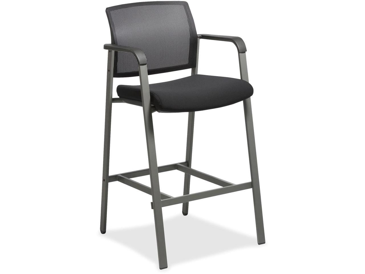 Lorell Guest Stool with Breathable Mesh Back, Cushioned Seat, and ...