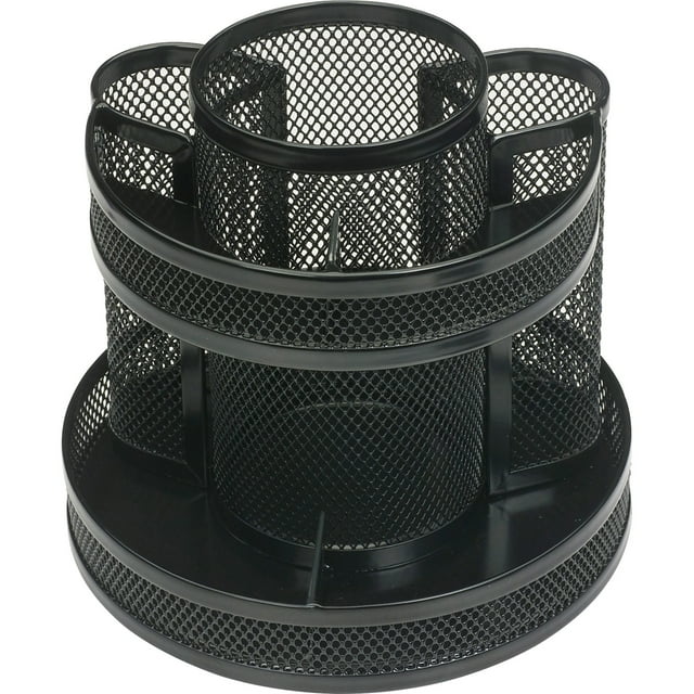 Lorell, Mesh Rotary Organizer, 1 Each, Black - Walmart.com