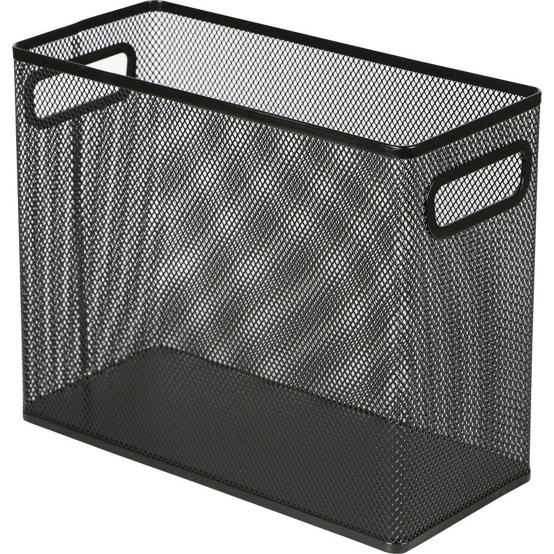 Lorell Mesh Tabletop File Hanging Folder - Black - Steel - 1 Each ...