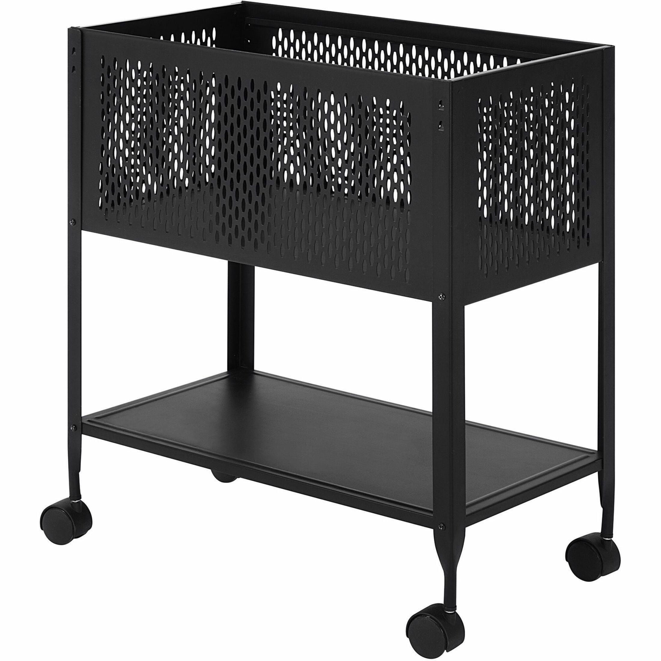 Lorell Metal Mobile File Cart 60175 with Hanging Folder Rails and ...