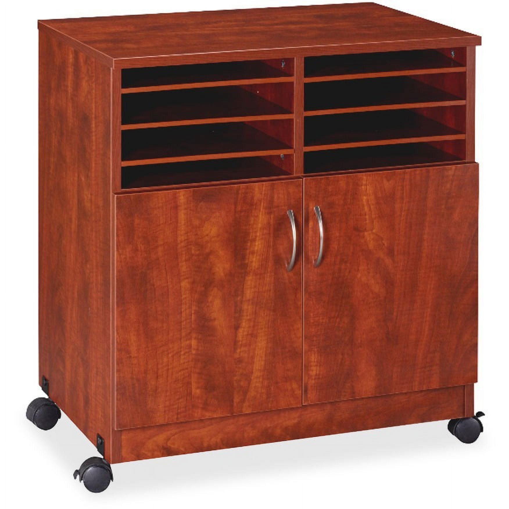 Lorell Mobile Machine Stand with Sorter, Cherry - Walmart.com