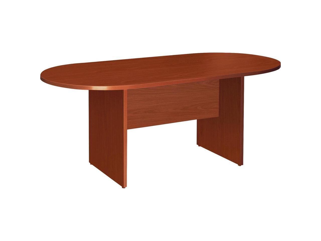 Lorell Oval Conference Table Top/Base 72"x36"x29-1/2" Cherry 87373 ...