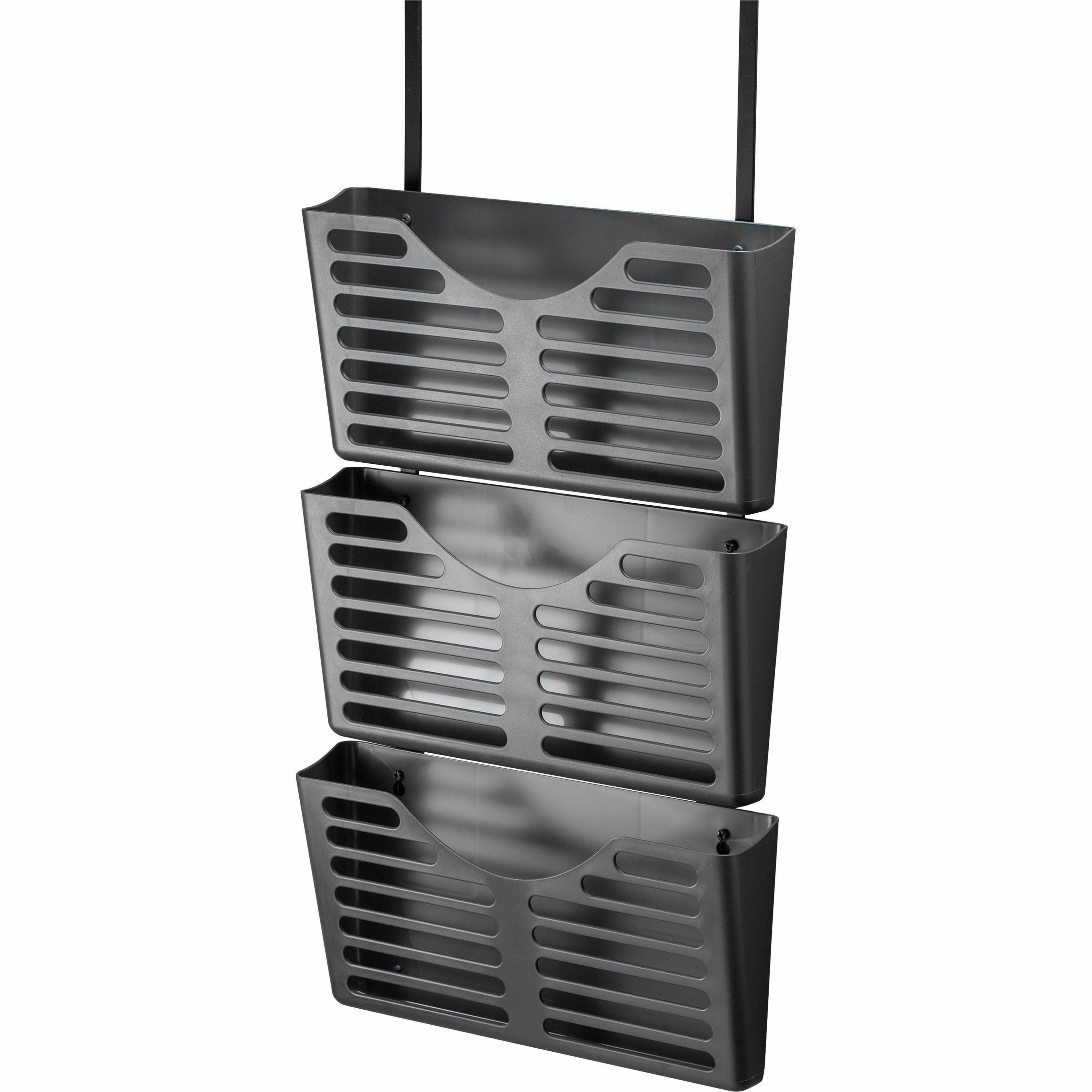Lorell, Plastic Hanging Triple Pocket File Set, 1 Each, Black - Walmart.com