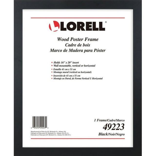 Lorell Poster Frame - 16" x 20" Frame Size - Rectangle - Horizontal ...