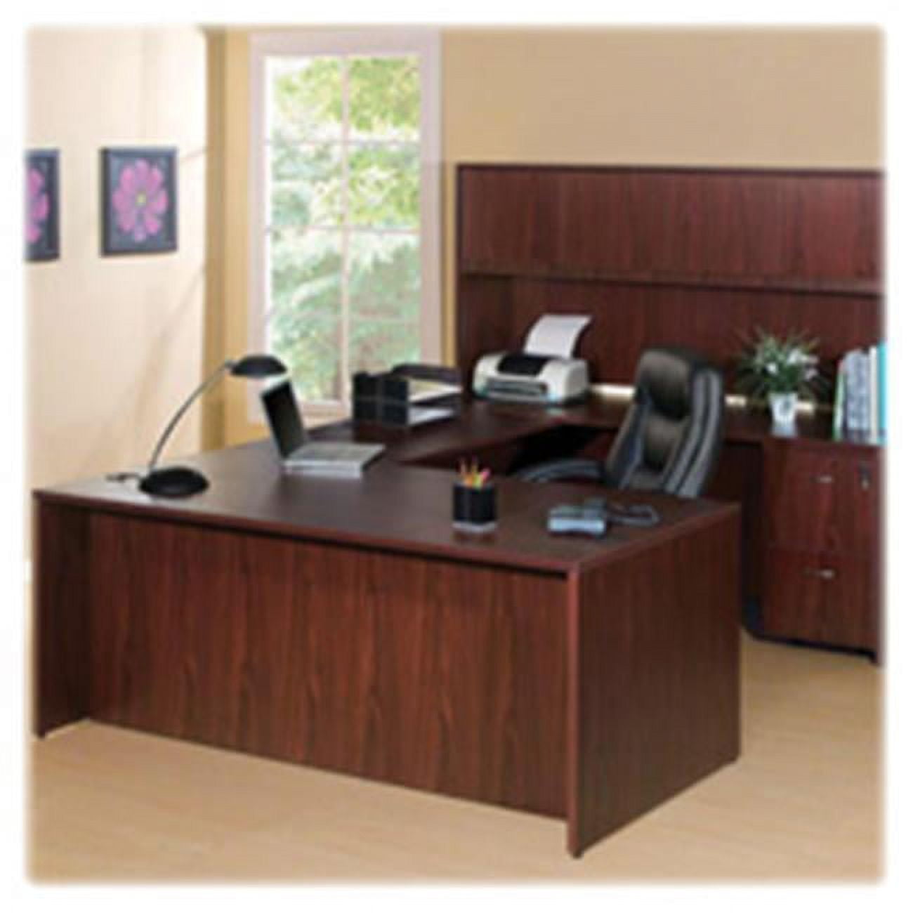 Lorell Rectangular Desk Shell- 48 in. x 24 in. x 29.5 in.- Mahogany ...