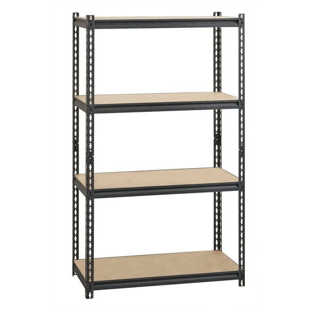 Lorell Shelving 4-Shelf Steel 2300 lb Cap 36"x18"x60" Black 59696 ...