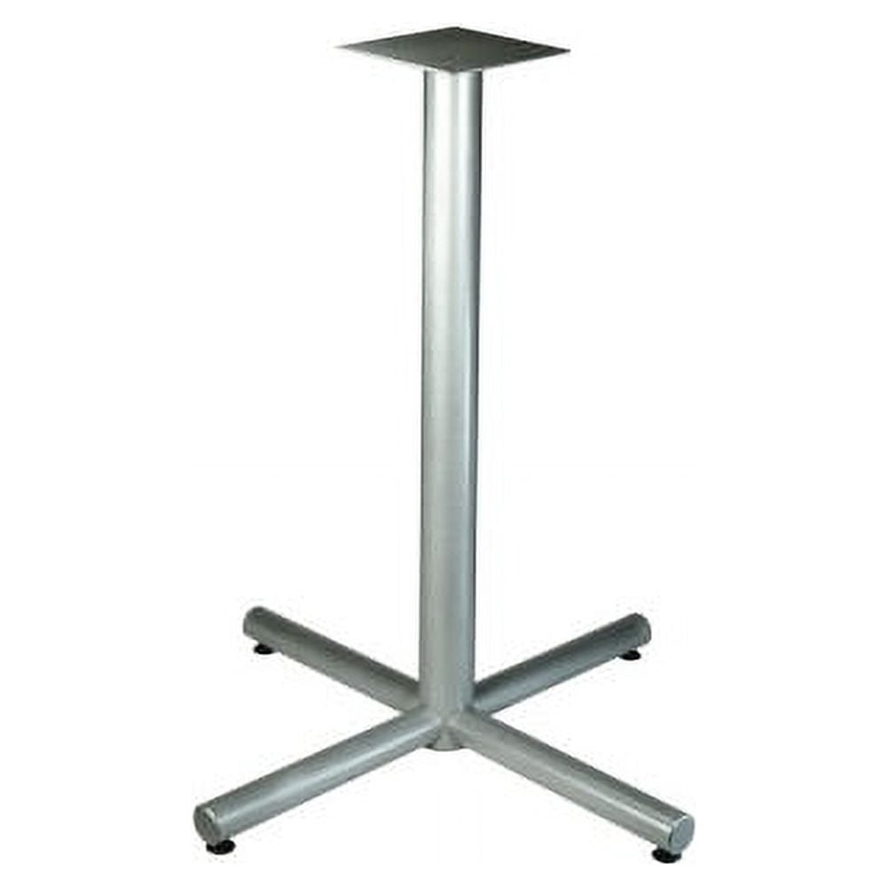 Lorell Silver Bistro-height X-leg Table Base Metallic Silver X-shaped ...
