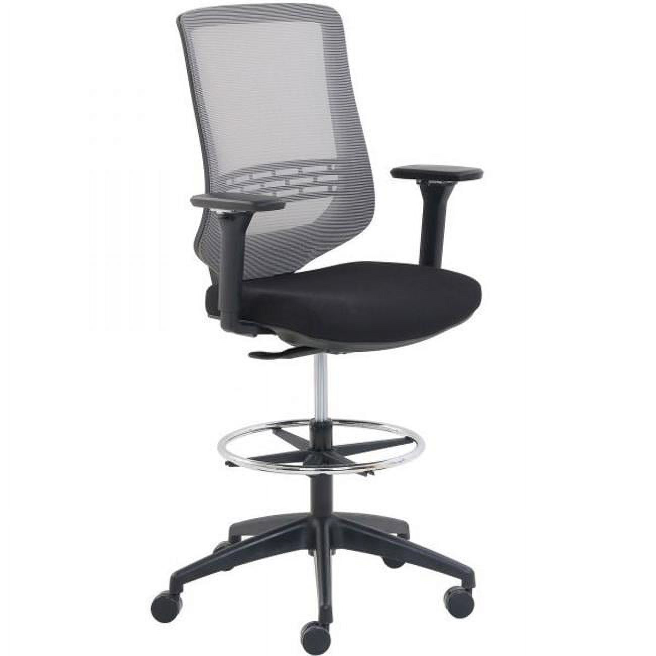 Lorell Swap Sit-To-Stand Chair - Black Fabric Seat - Nylon Frame ...