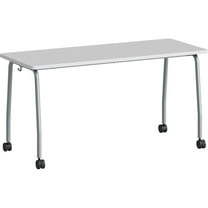 BizChair 5-Foot Folding Training Table, Granite White, Waterproof ...