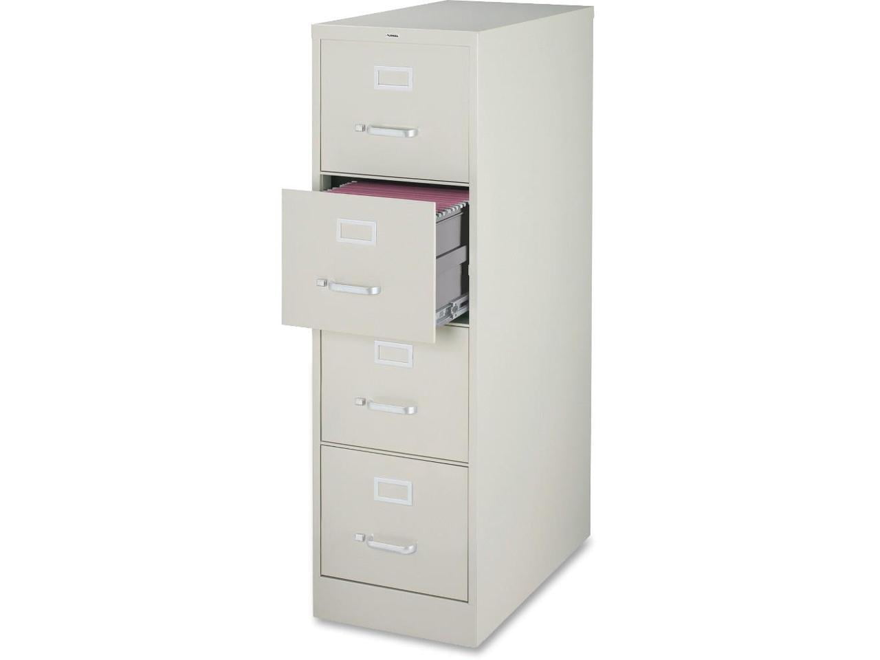 Lorell Vertical File 4-Drawer Legal 18"x26-1/2"x52" Lt Gray 60199 ...