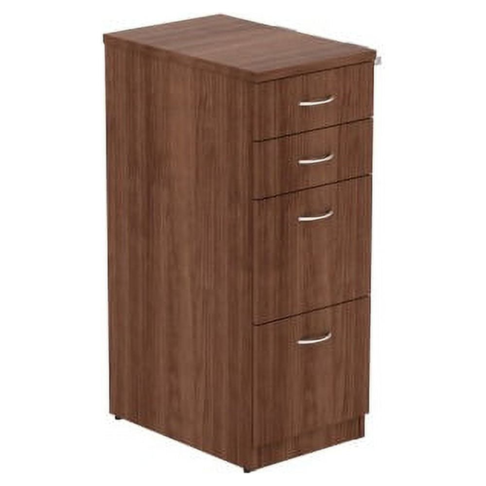 Lorell Walnut Laminate 4-drawer File Cabinet 15.5" x 23.6" x 40.4" - 4 ...