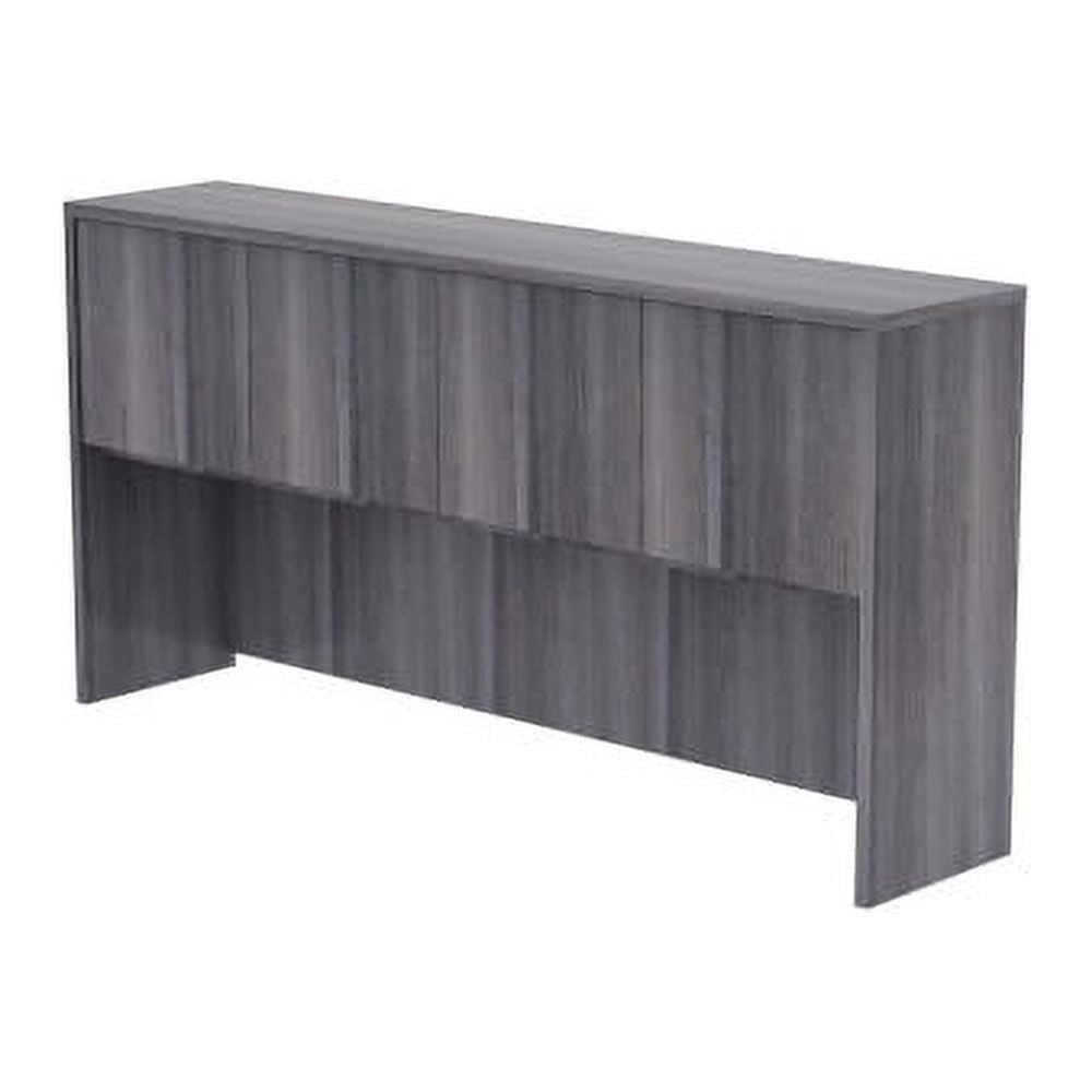 Lorell Weathered Charcoal Laminate Desking Hutch 72" x 15" x 36 ...