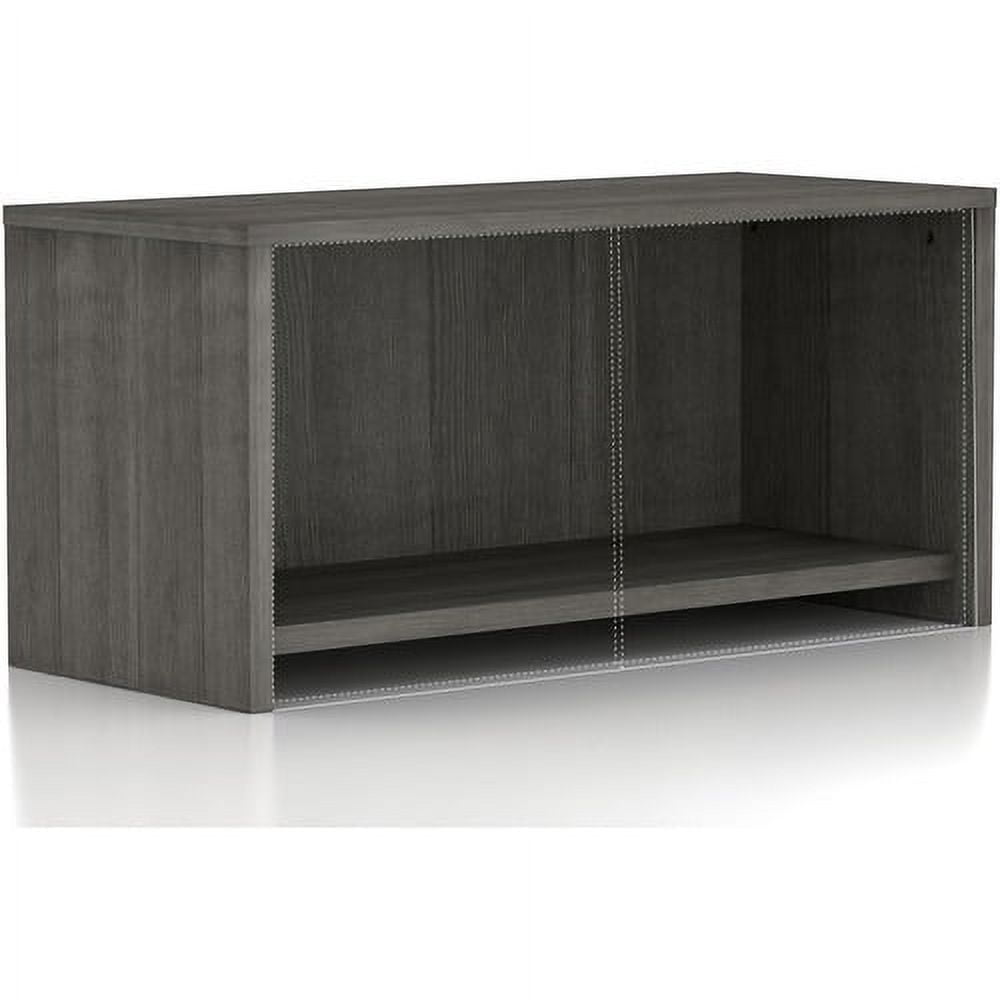 Lorell Weathered Charcoal Wall Mount Hutch 36" x 15" x 17"Hutch, 1 ...