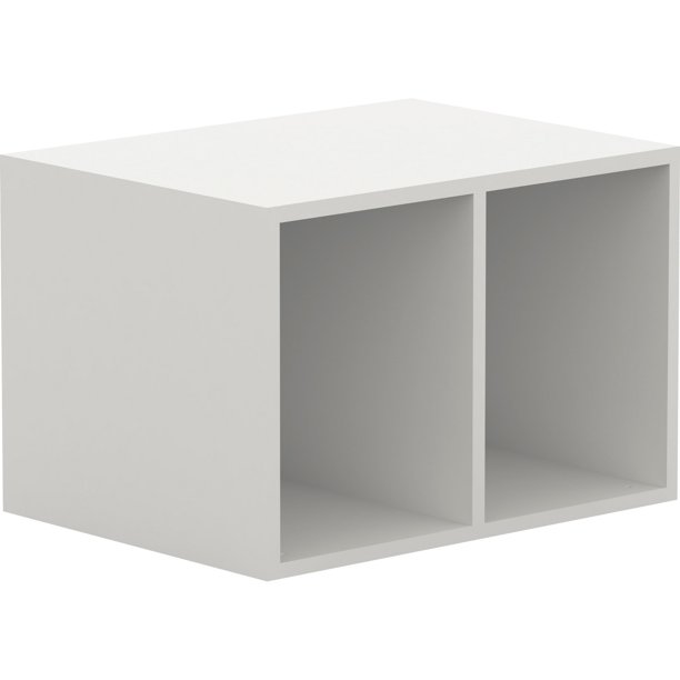 Lorell, White Double Cubby Storage Base Adder Unit, 1 Each, White ...