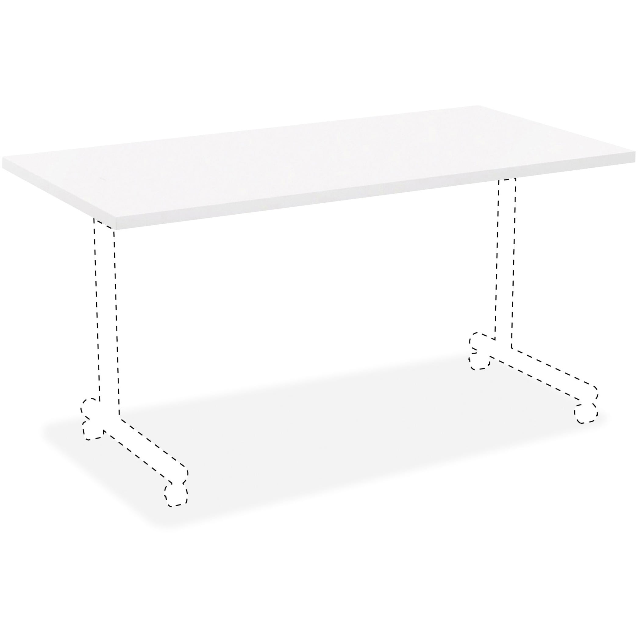 Lorell White Laminate Rectangular Invent Tabletop White Laminate ...