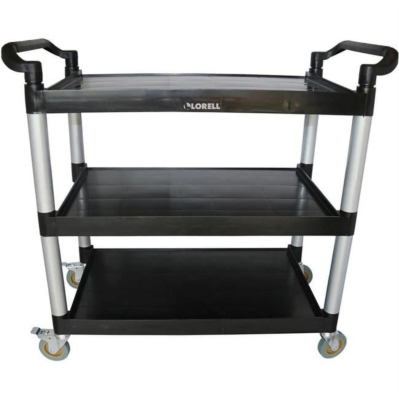 Lorell X-tra Utility Cart - 3 Shelf - Dual Handle - 300 lb Capacity - 4 ...
