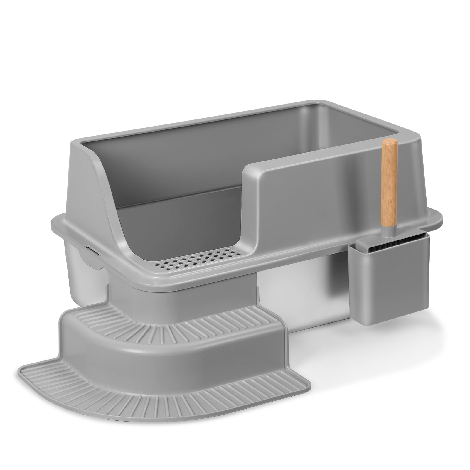 Lorelo Large Cat Litter Box, Stainless Steel Cat Litter Tray, Cat ...