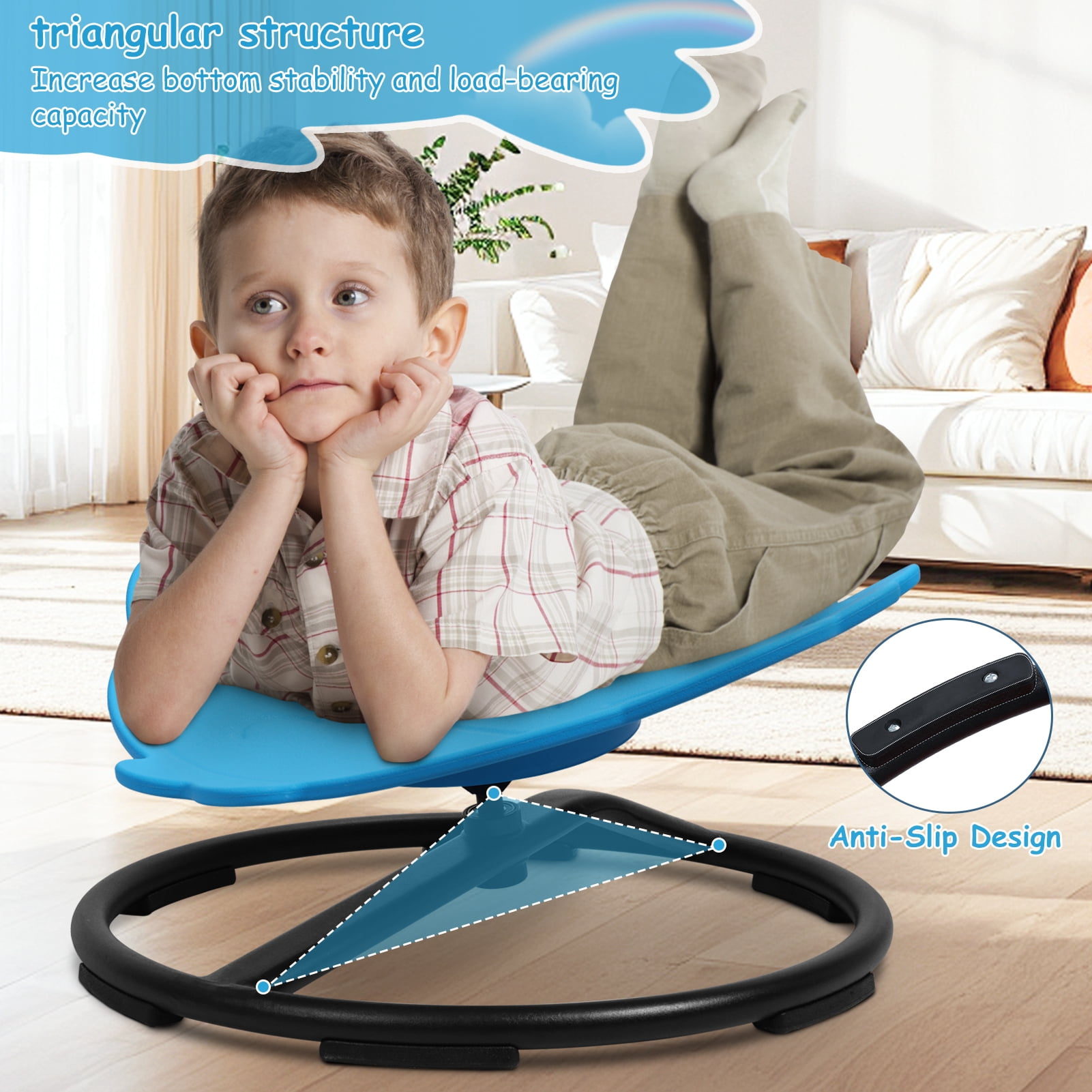 Lorelo Spinning Chair, Kids Swivel Chair, Autistic Kids Sensory Swivel ...
