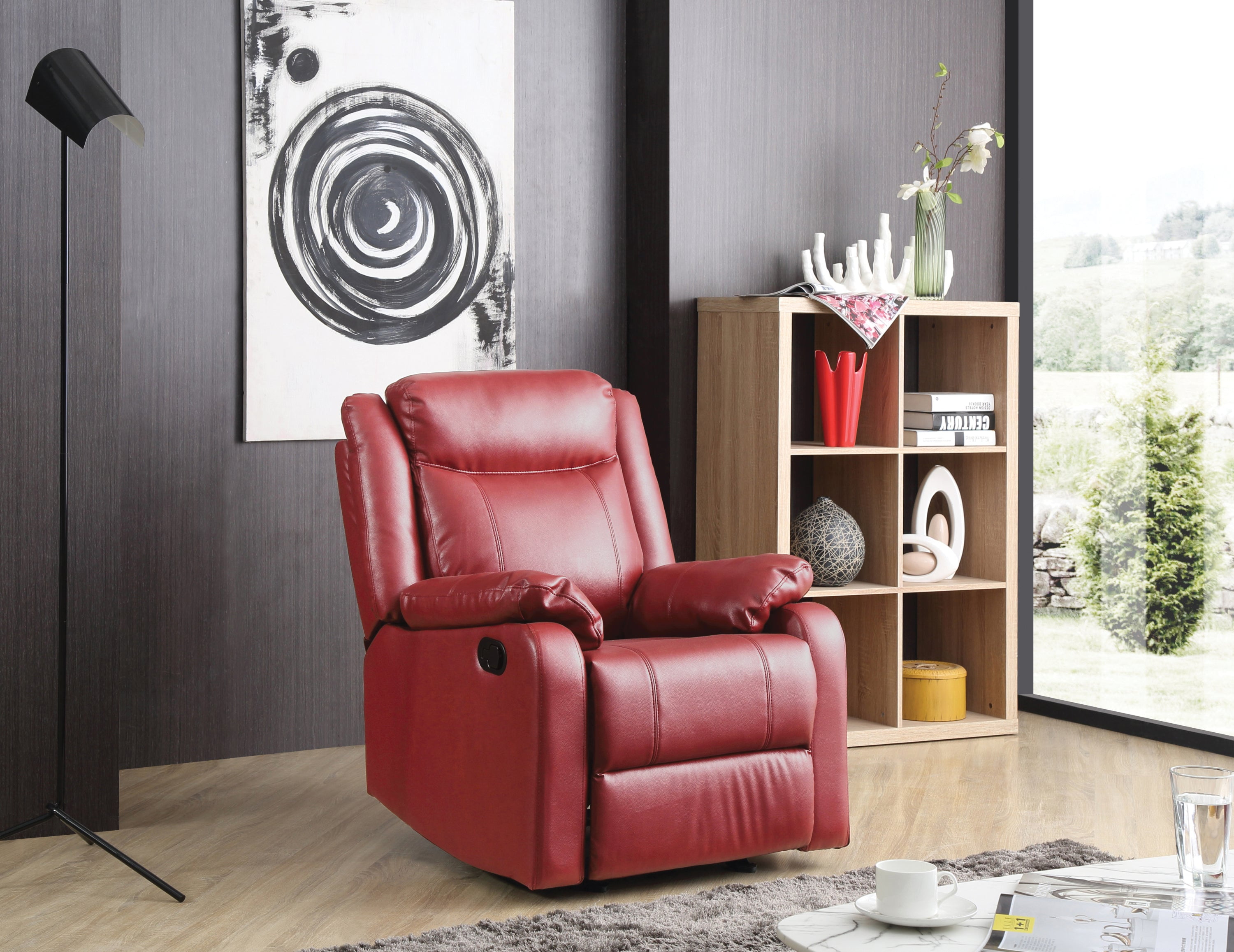 Loren Rocker Recliner - Red - Walmart.com