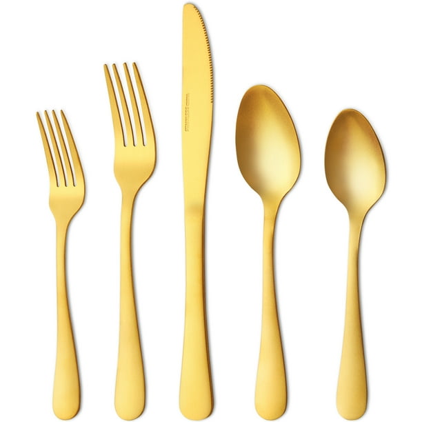 Lorena 20 Piece Silverware Flatware Cutlery Set, Stainless Steel ...