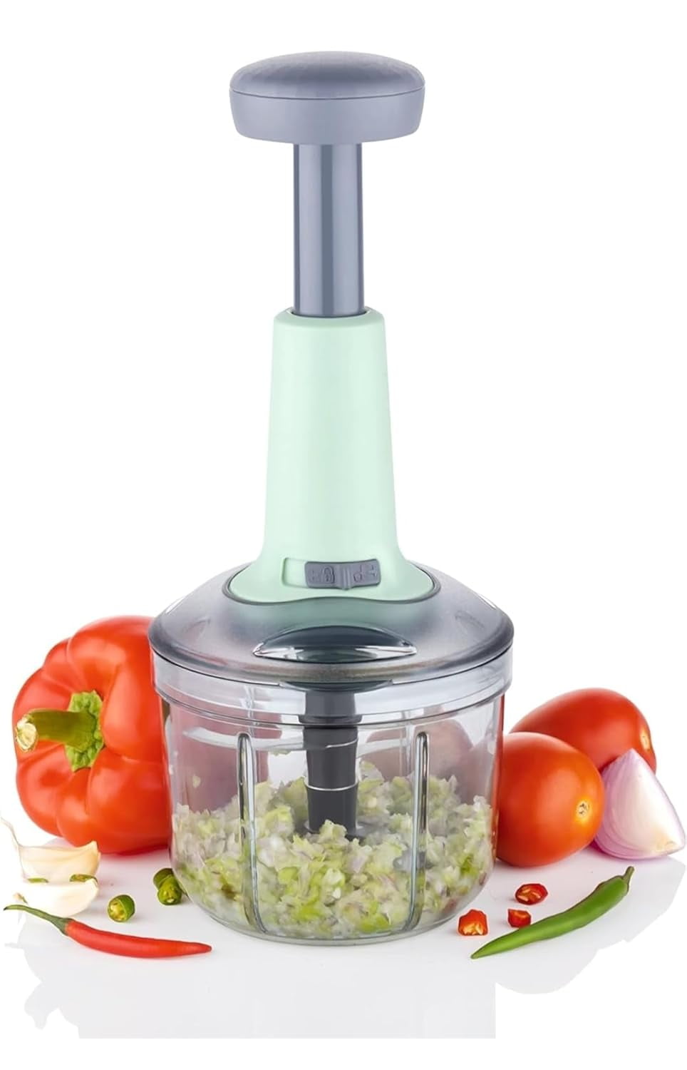 Lorena Food Chopper 800ml1000ml Steel Blade Large Manual HandPress Vegetable Chopper Mixer ...