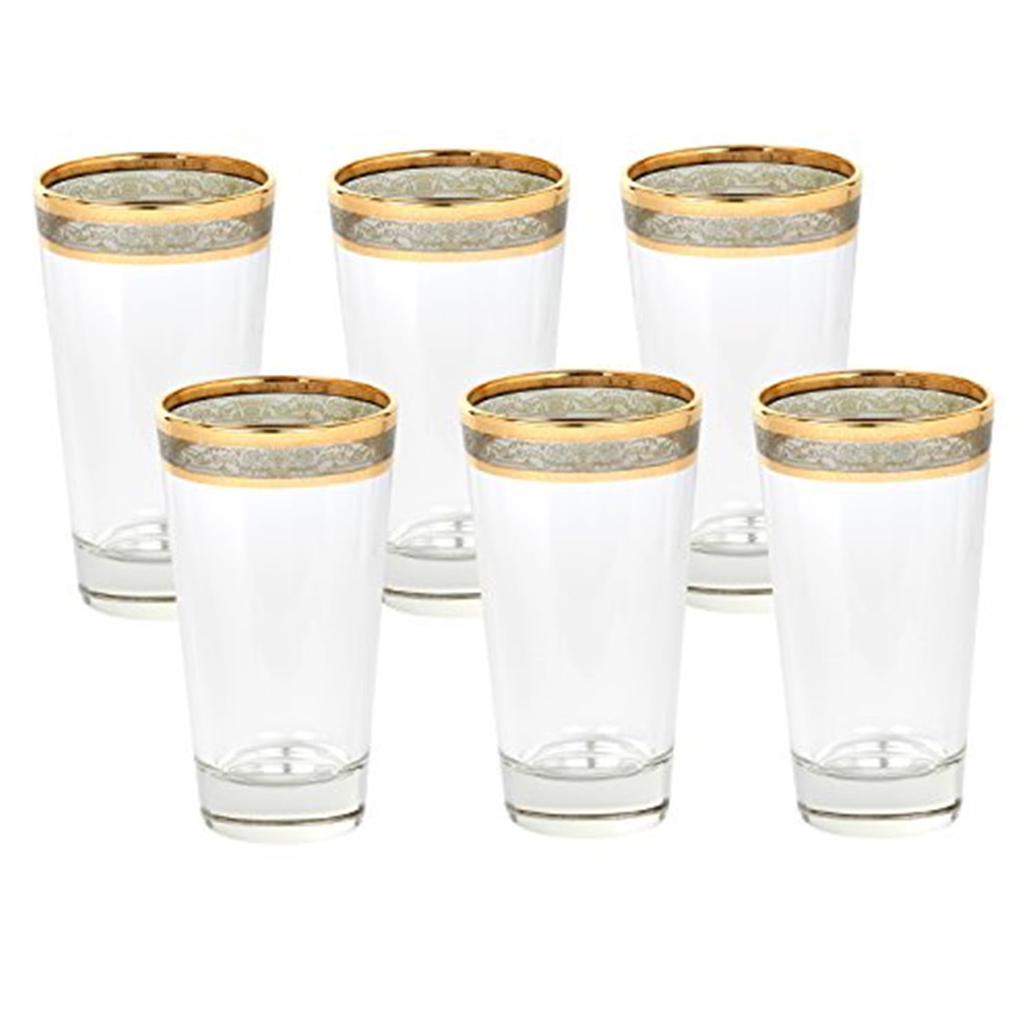 Lorenxo Imports High Ball Set of 6 Melania Collection Smoke - Walmart.com
