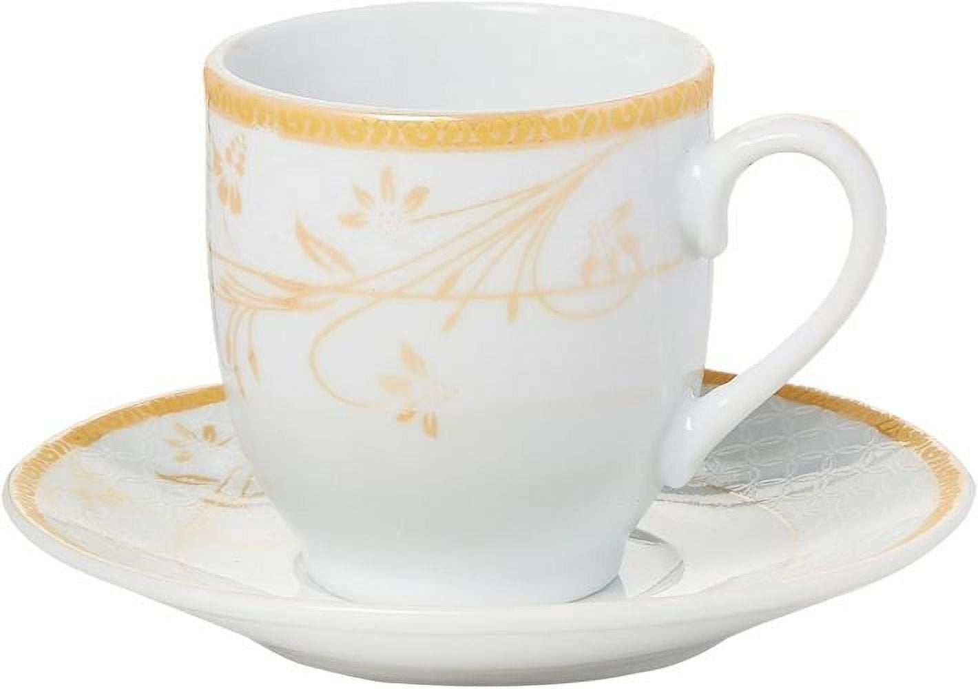 Lorenzo Import Floral Design Espresso Set (Service for 6), Gold ...