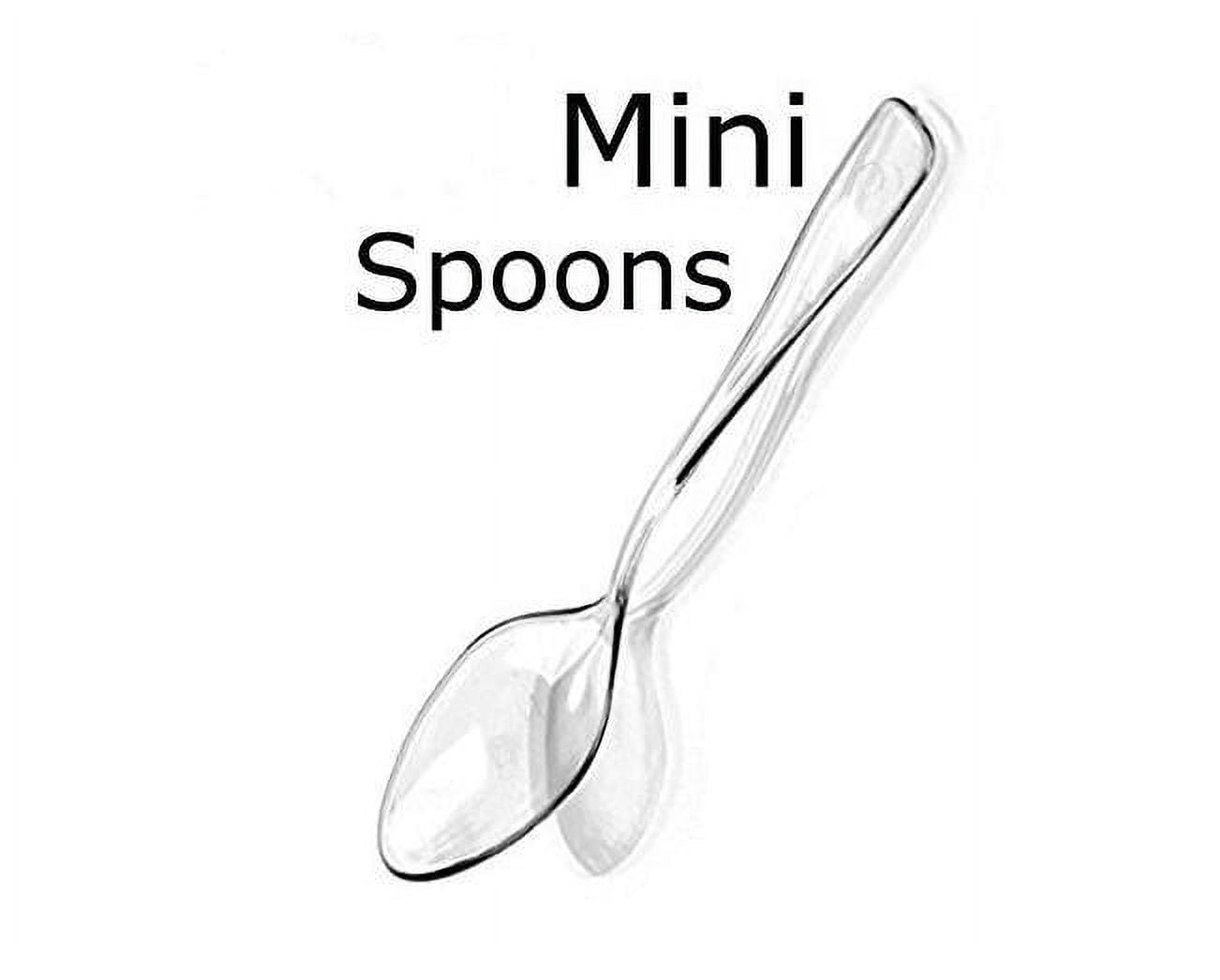 Loreso Mini Spoons, Clear Plastic Disposable Mini Dessert Spoons For ...