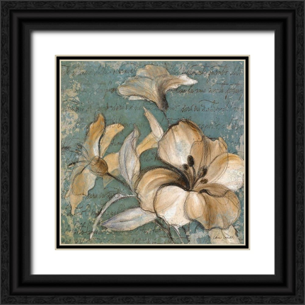 Loreth, Lanie 12x12 Black Ornate Wood Framed with Double Matting Museum ...