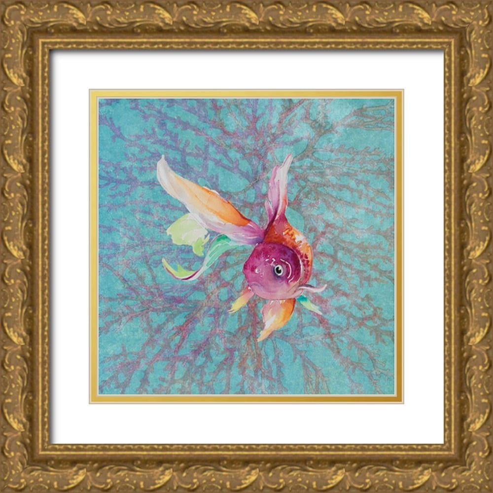 Loreth, Lanie 12x12 Gold Ornate Wood Framed with Double Matting Museum ...