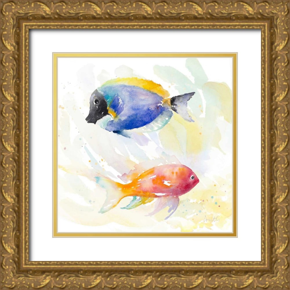 Loreth, Lanie 12x12 Gold Ornate Wood Framed with Double Matting Museum ...