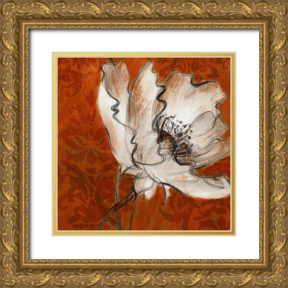 Loreth, Lanie 15x15 Gold Ornate Wood Framed with Double Matting Museum ...