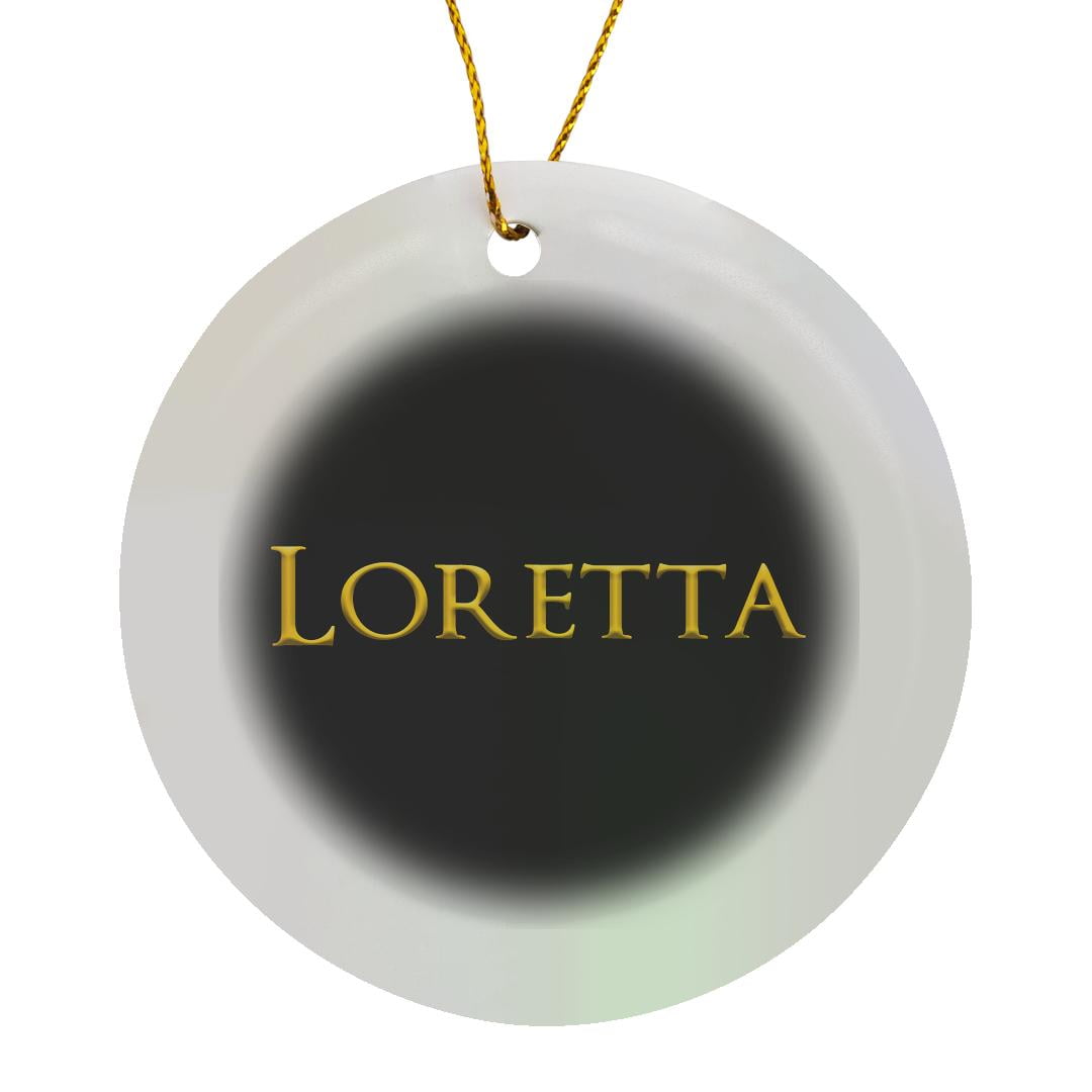 3drose, Loretta Favored Female Name in the Usa. Yellow on Black Charm ...