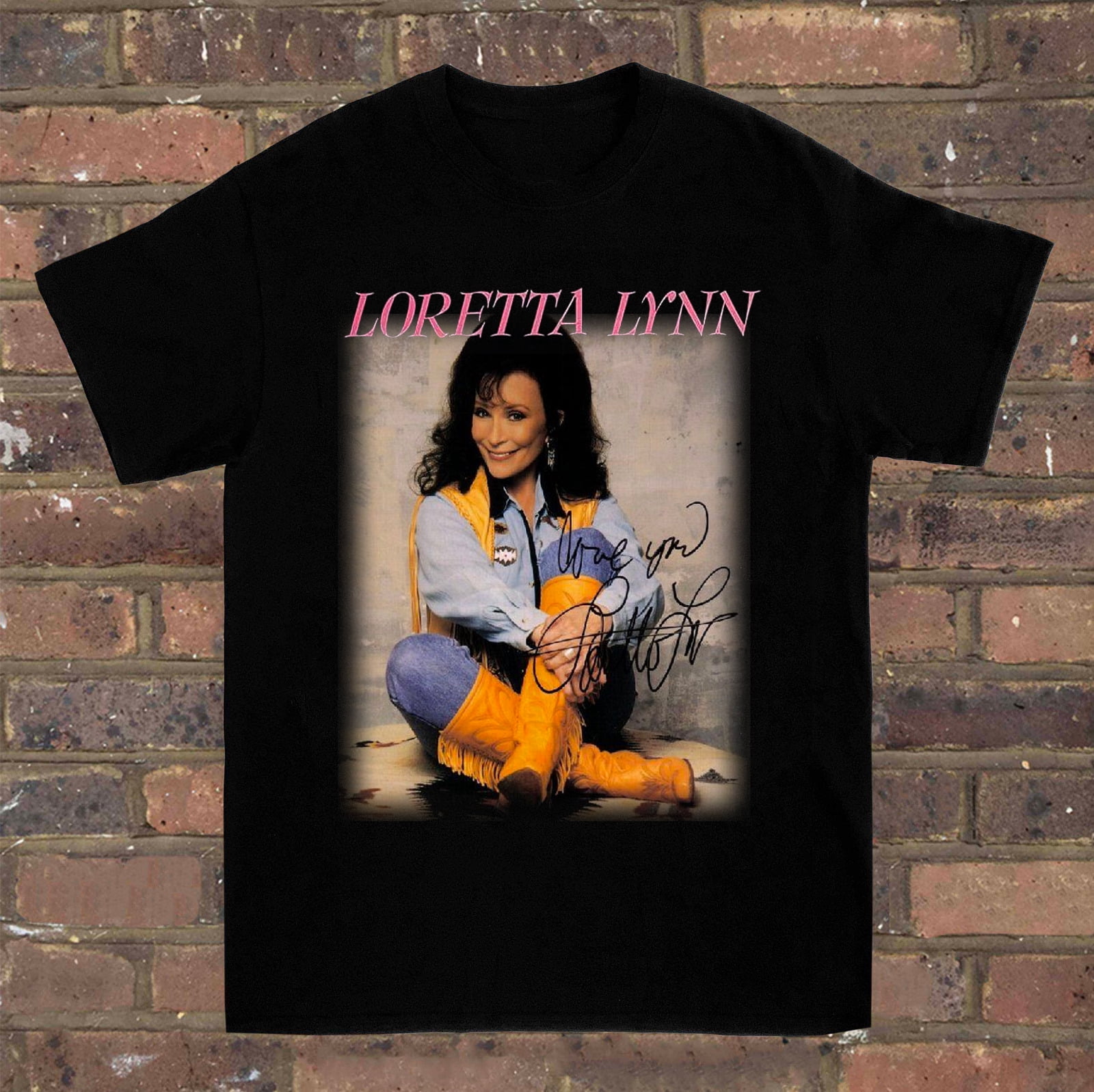Loretta Lynn Signed Short Sleeve Uni Black All Size T- ShirtChristmas ...