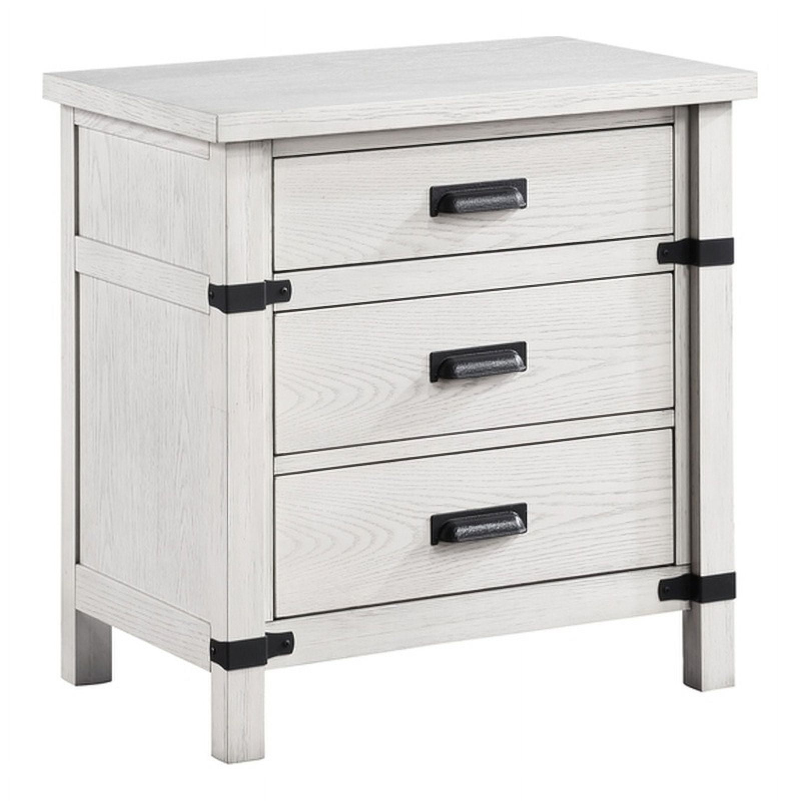 Loretta Modern Style 3- Drawer Night stand Made with wood in Antique ...