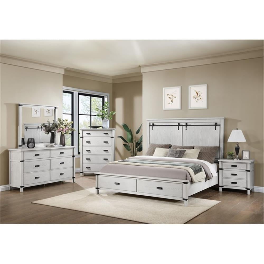 Loretta Modern Style 5 Pc Queen Bedroom Set Made with wood in Antique ...