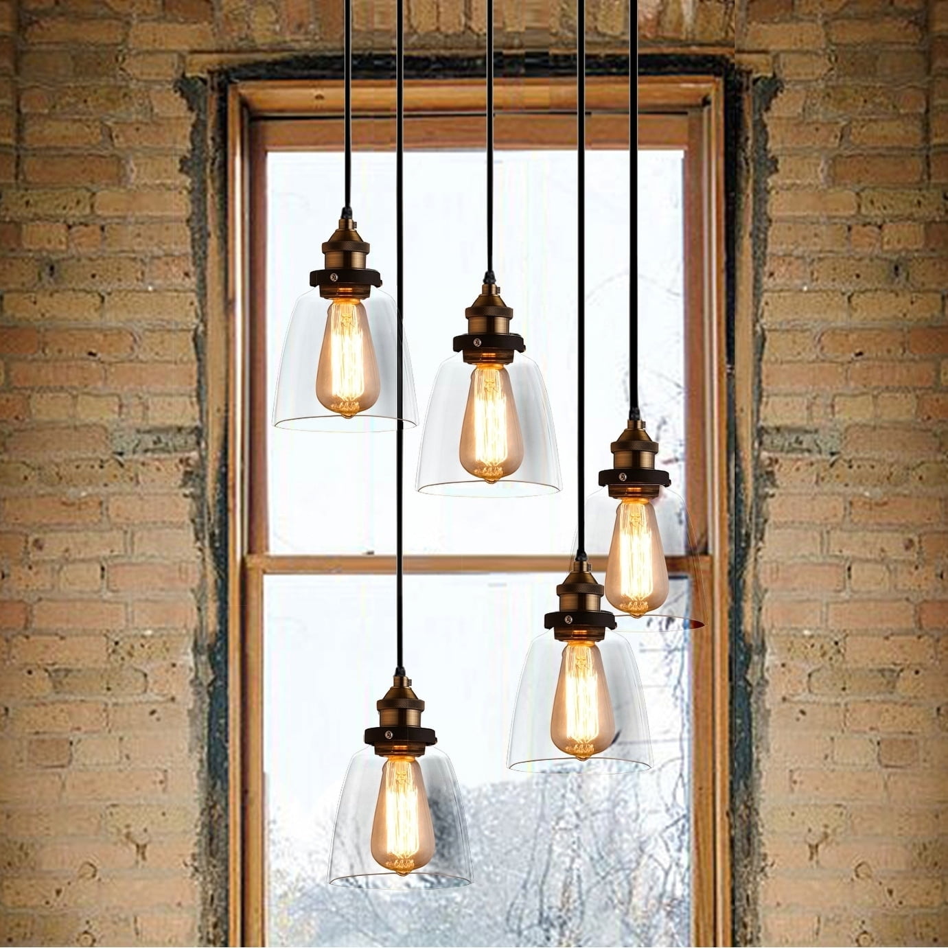 Lori 5-light Adjustable Cord Edison Lamp with Bulbs - Walmart.com