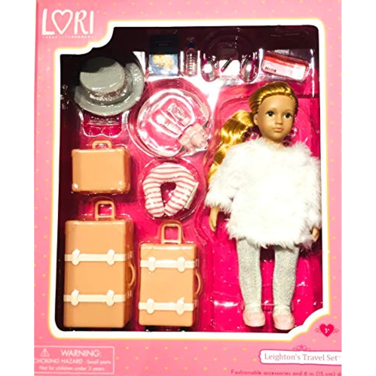 Lori Leighton's Travel Set with Doll - 6 inch Doll and Accessories ...