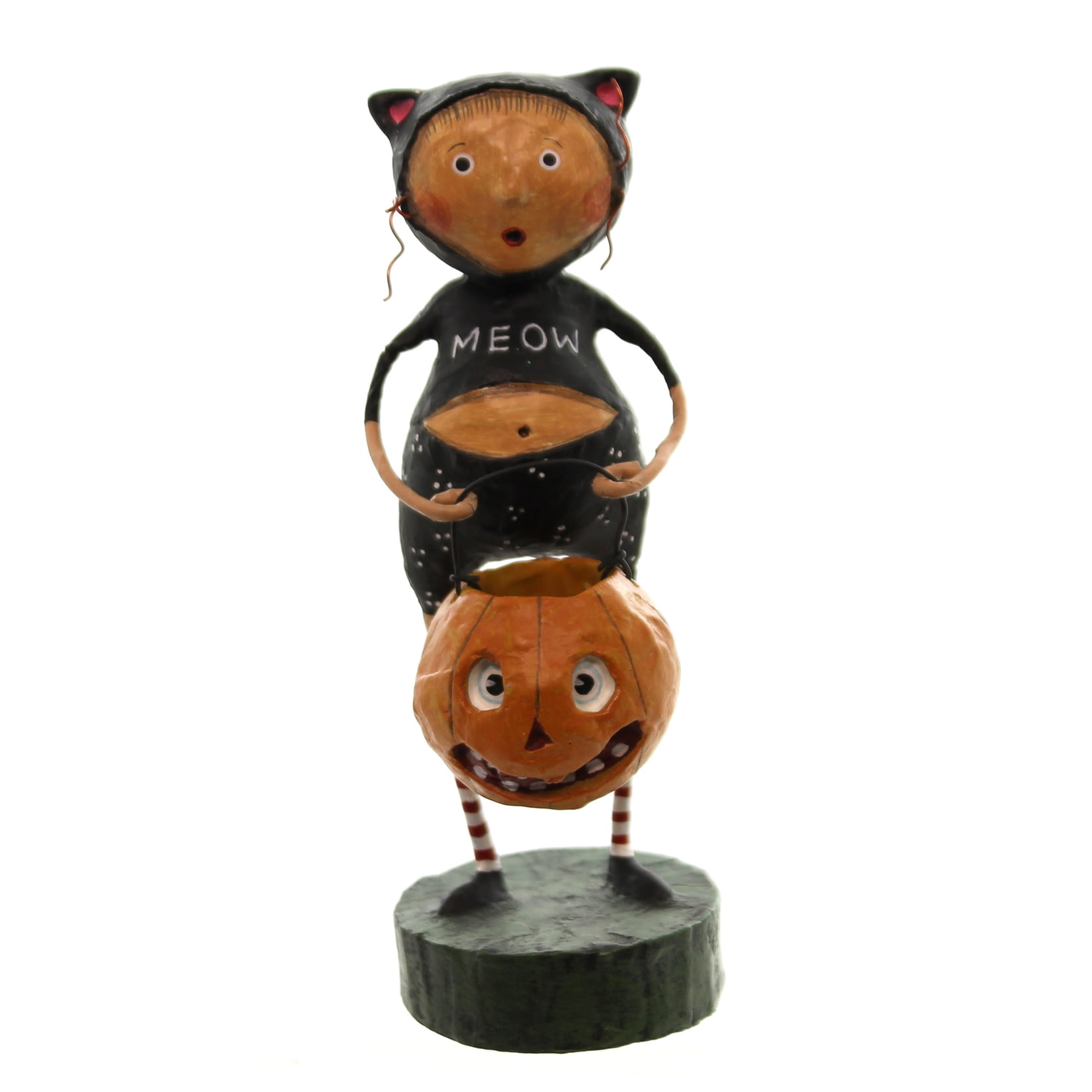 Lori Mitchell Fraidy Cat - One Figurine 5.25 Inch, Polyresin - Pumpkin Treat 70318 - Walmart.com
