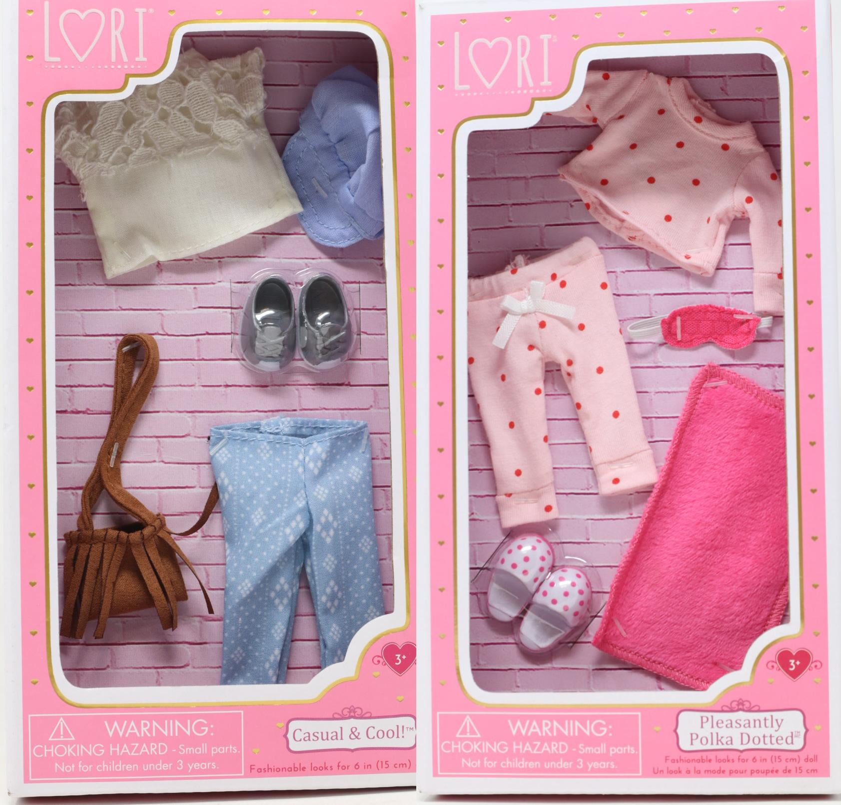 Lori by Our Generation 6” Doll Clothing Set - Casual Outfit & Polka Dot ...