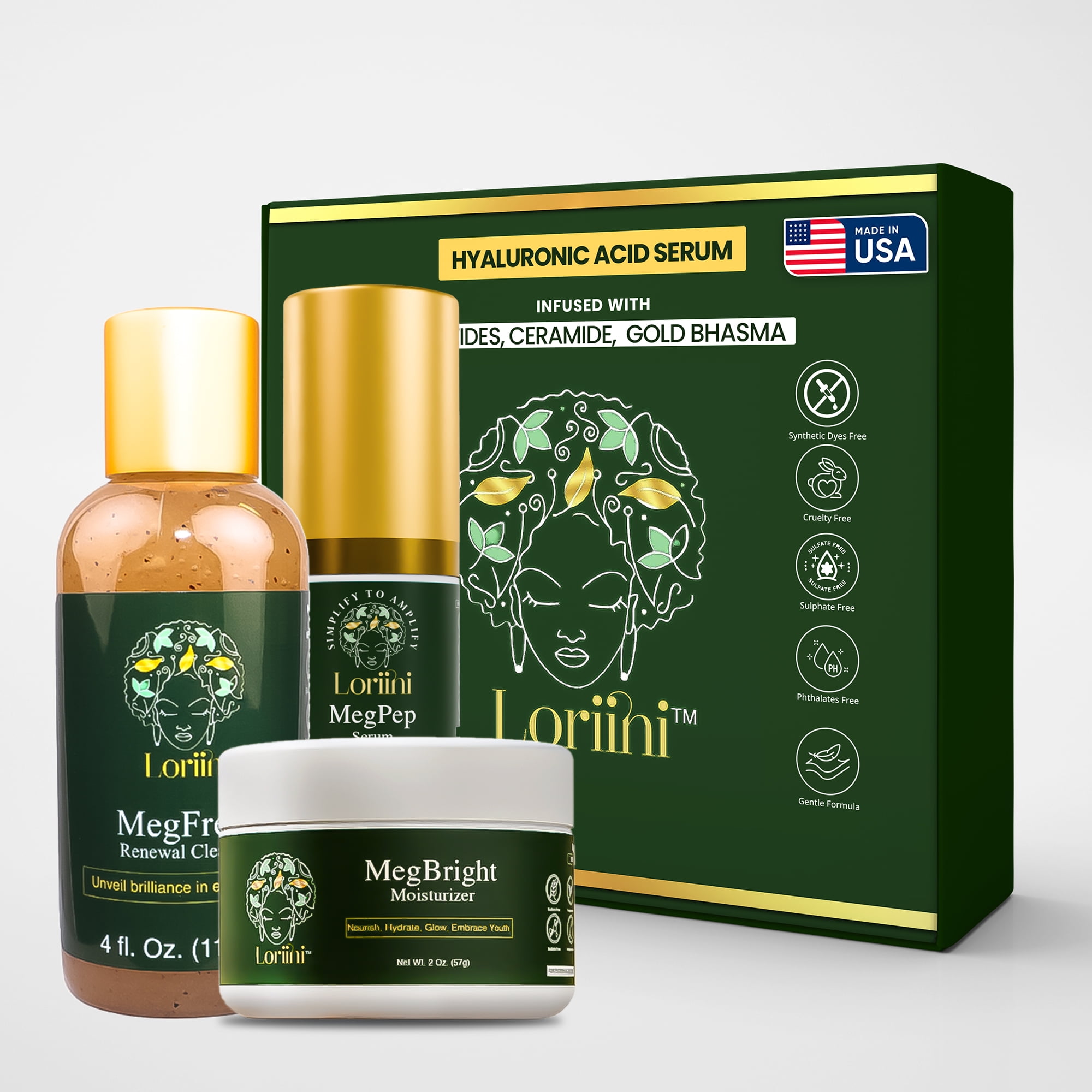 Loriini Meg Collection | Complete Skincare Set with MegFresh Cleanser ...