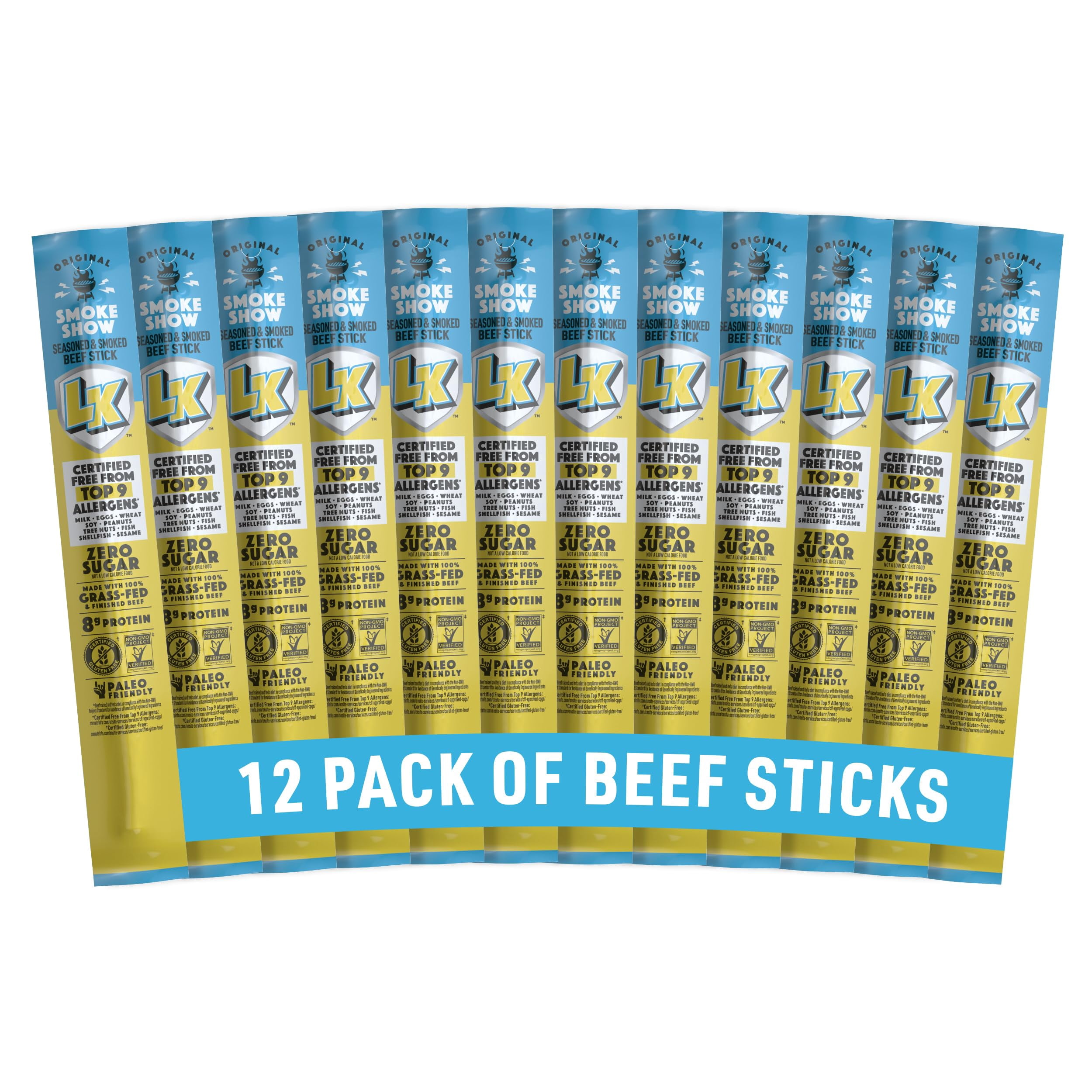 Lorissa's Kitchen Premium Grass-Fed & Finished Beef Jerky Snack Sticks ...