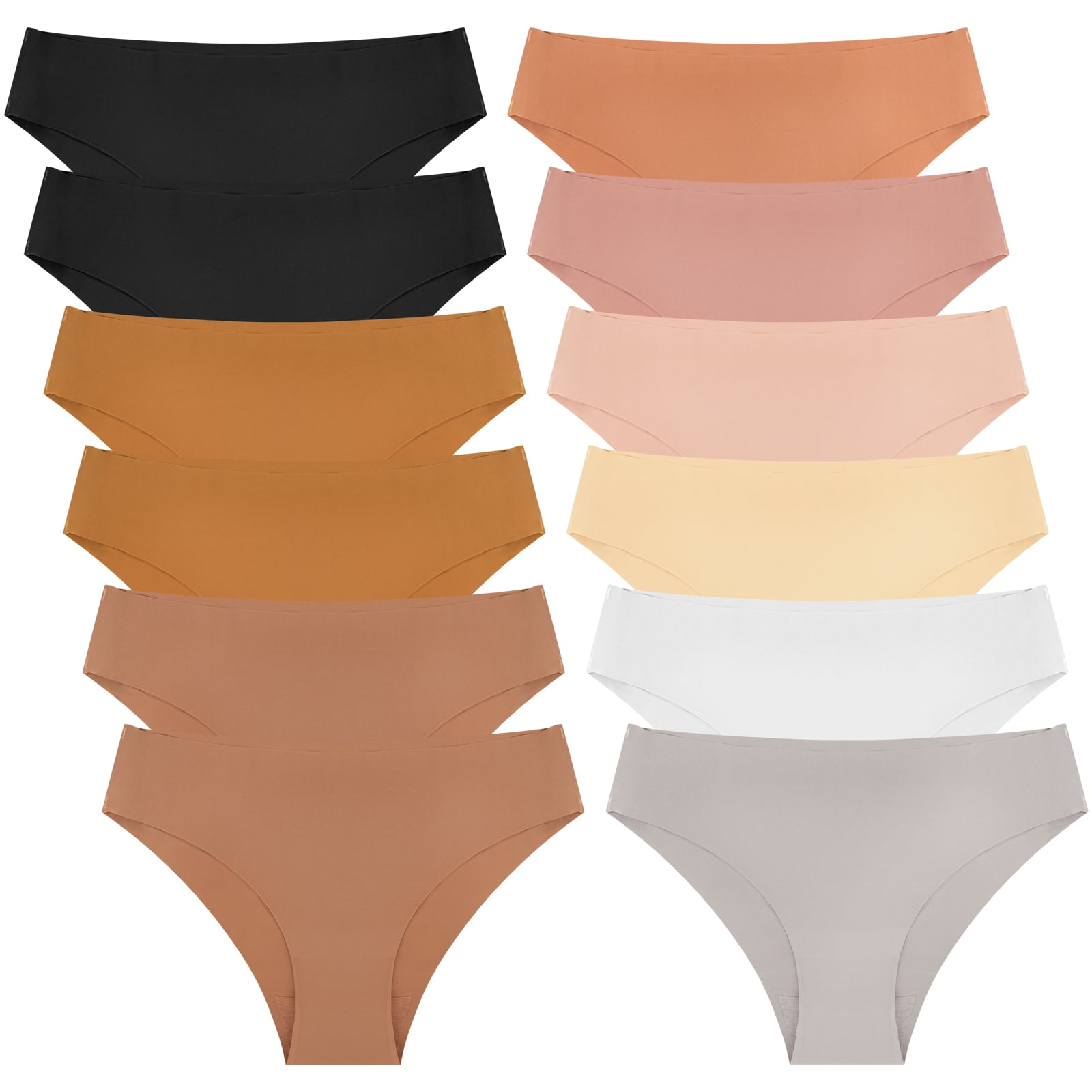 Loritta Seamless Women's Bikini Panties Stretch Silky Cotton Nylon ...