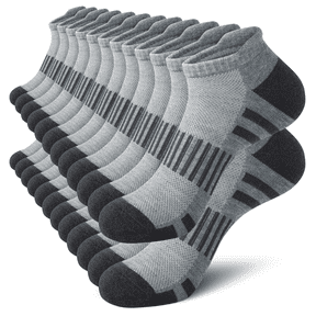 LOOIKOOS 10 Pairs Mens No Show Socks, Non Slip Low Cut, Breathable ...
