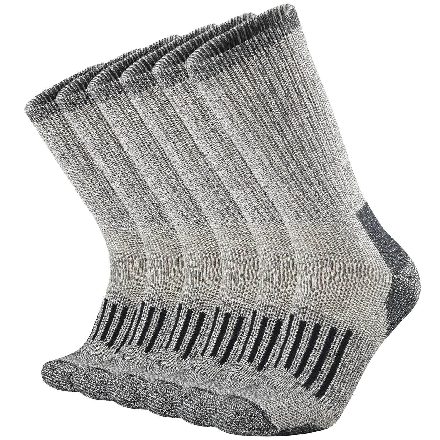 Loritta 3 Pairs 80% Merino Wool Hiking Socks for Men Women Warm Thermal ...