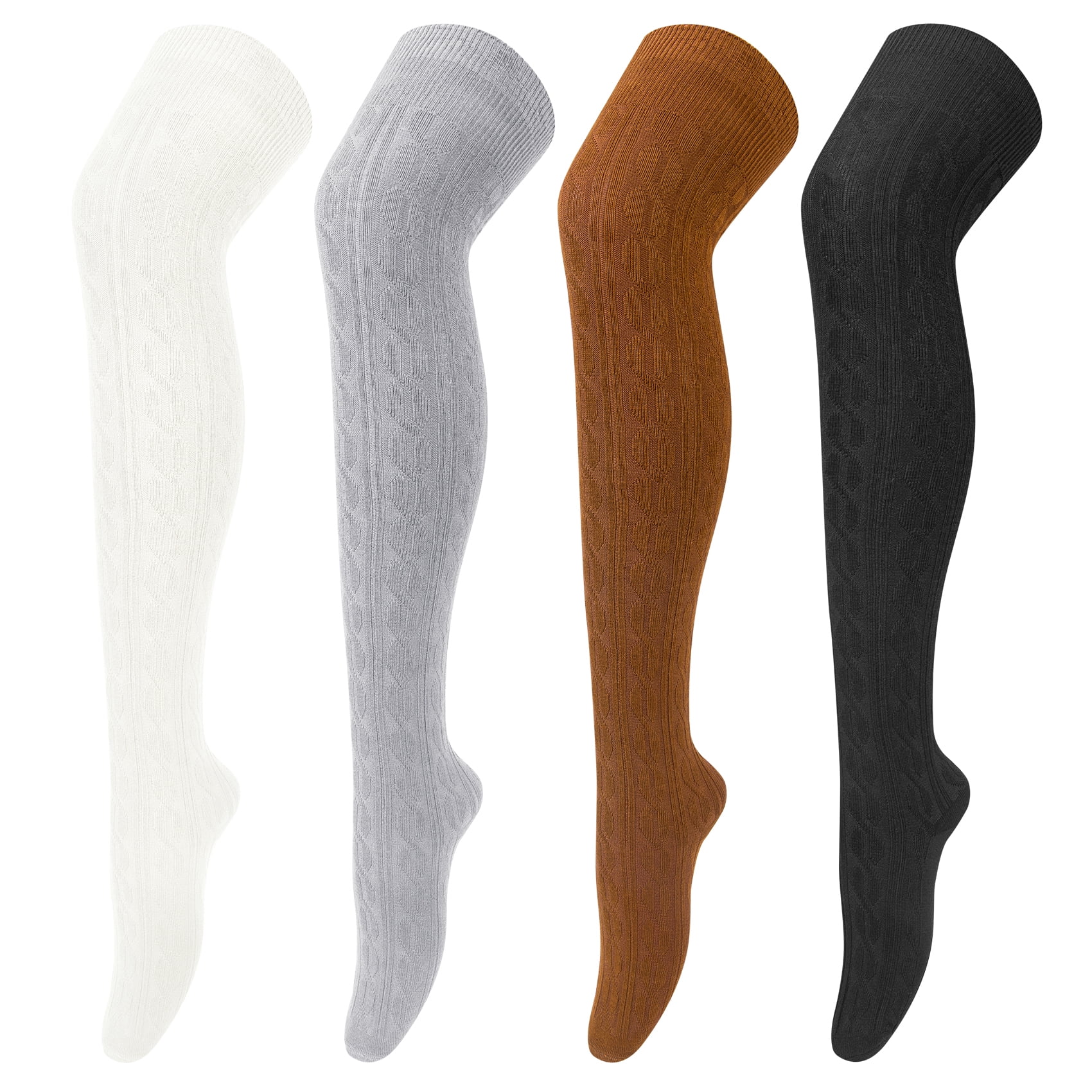 OJinShaWanO Long Socks for Men Christmas Bow Thigh High Long Stockings ...